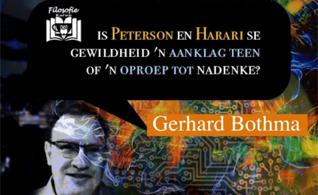Uitnodiging: FilosofieKafee – Is Peterson en Harari se gewildheid ’n ...